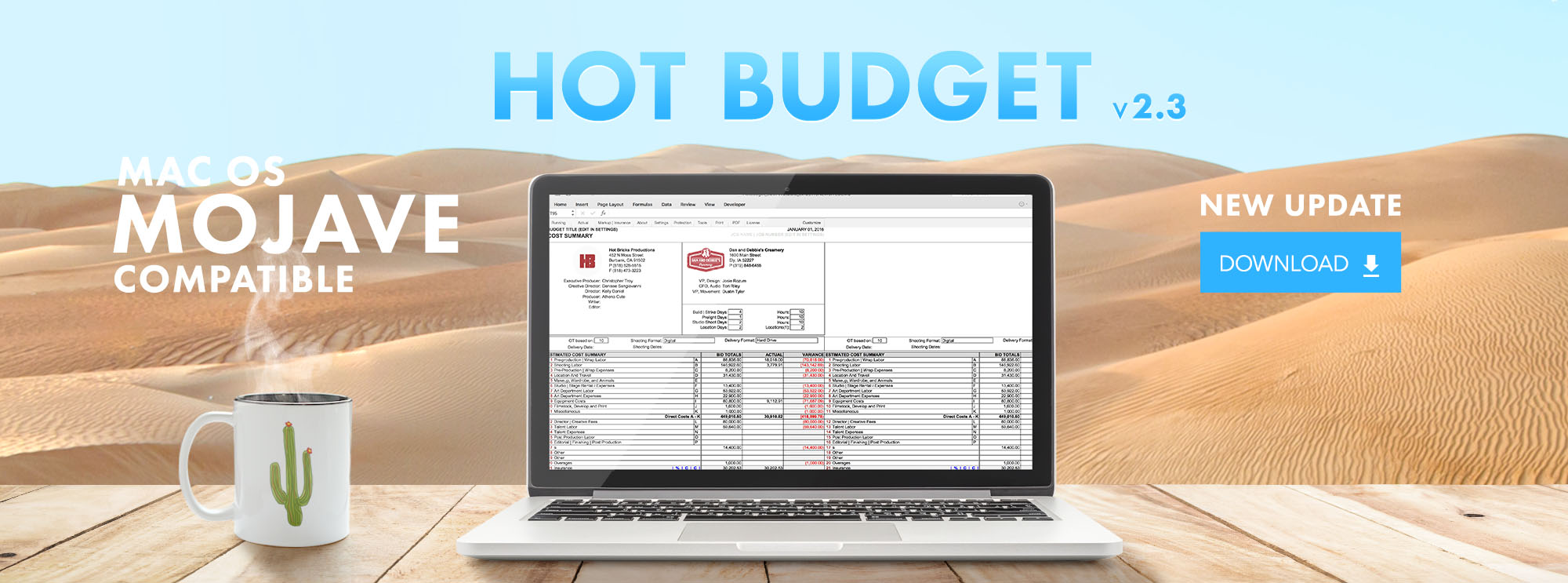 Hot Budget: Industry Standard Budgetary Software
